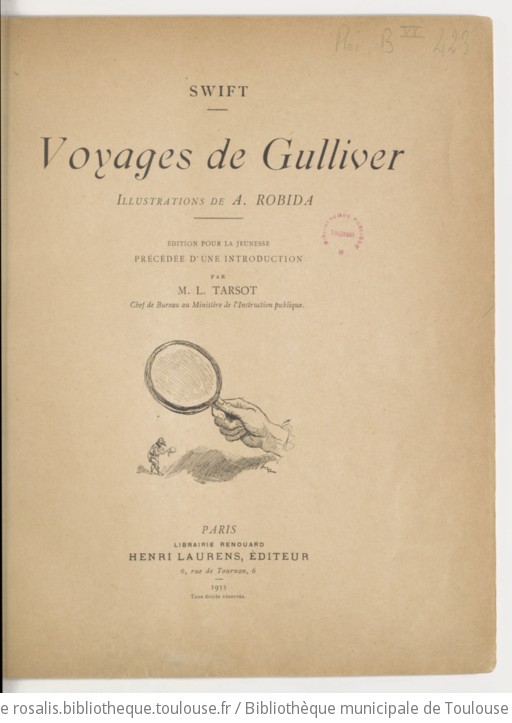 Voyages de Gulliver. Illustrations de A. Robida. Édition pour la ...